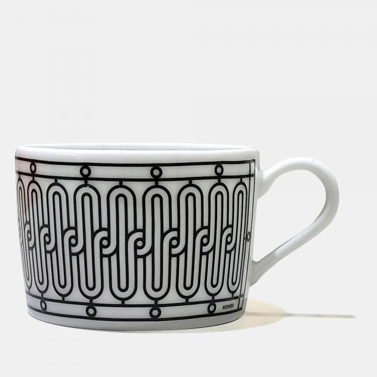 Hermes Porcelain H Deco Breakfast Cup and Saucer Hermes | The Luxury Closet