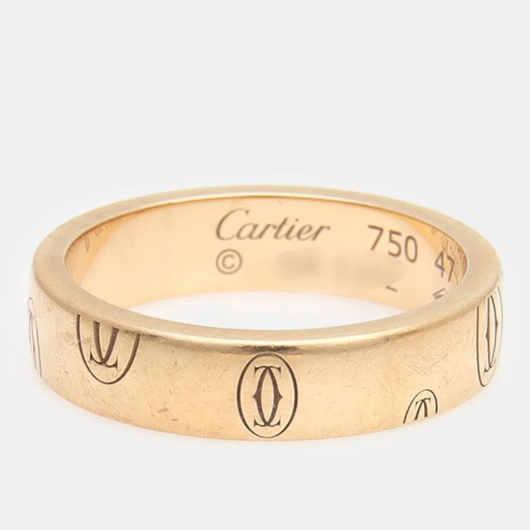 Cartier 18k Yellow Gold Logo de Cartier Ring Size 7 Cartier | The ...