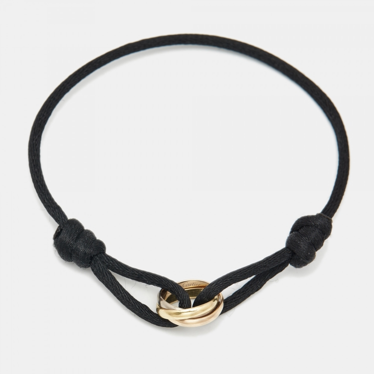 Cartier Trinity De Cartier 18k Three Tone Gold Adjustable Cord Bracelet ...