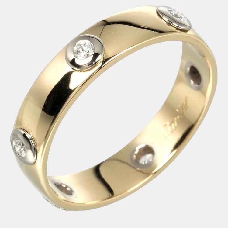 Cartier 18K Yellow Gold and Diamond Stella Band Ring EU 49 Cartier ...