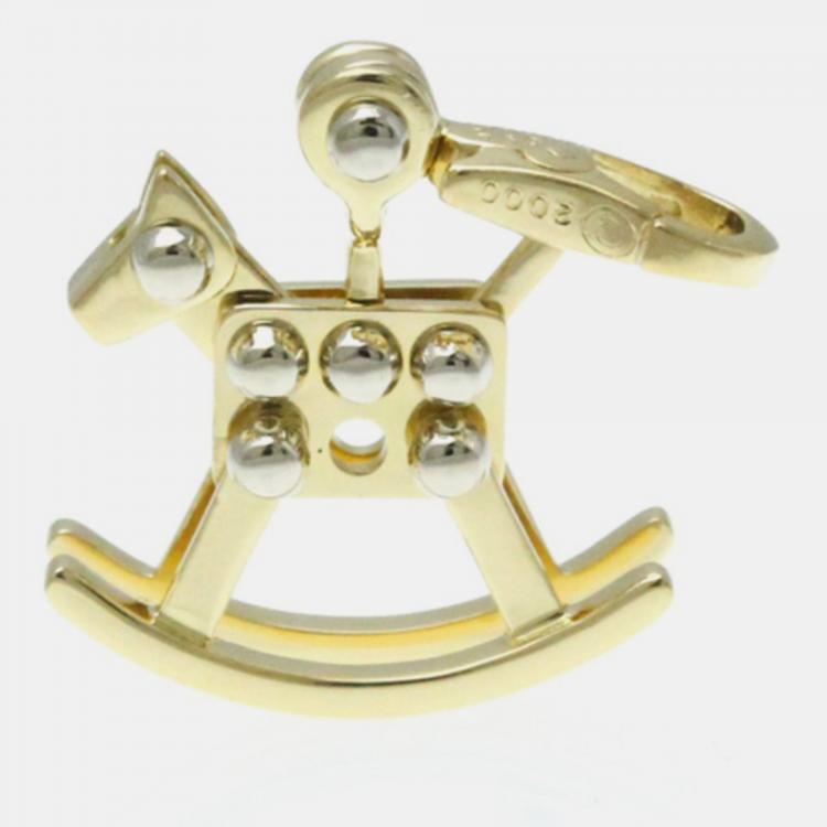 Cartier 18K White Gold and 18K Yellow Gold Rocking Horse Charm Cartier ...