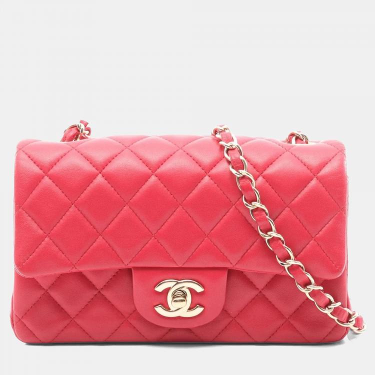 Chanel Matelasse 20 Mini Red Lambskin Leather Shoulder Bag Chanel | TLC US