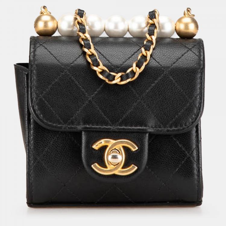 Chanel Black Mini Goatskin Chic Pearls Clutch On Chain Chanel | TLC UAE