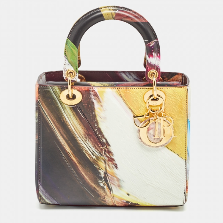 Dior Multicolor Leather Medium Limited Edition Yukima Ida Lady Dior Art ...