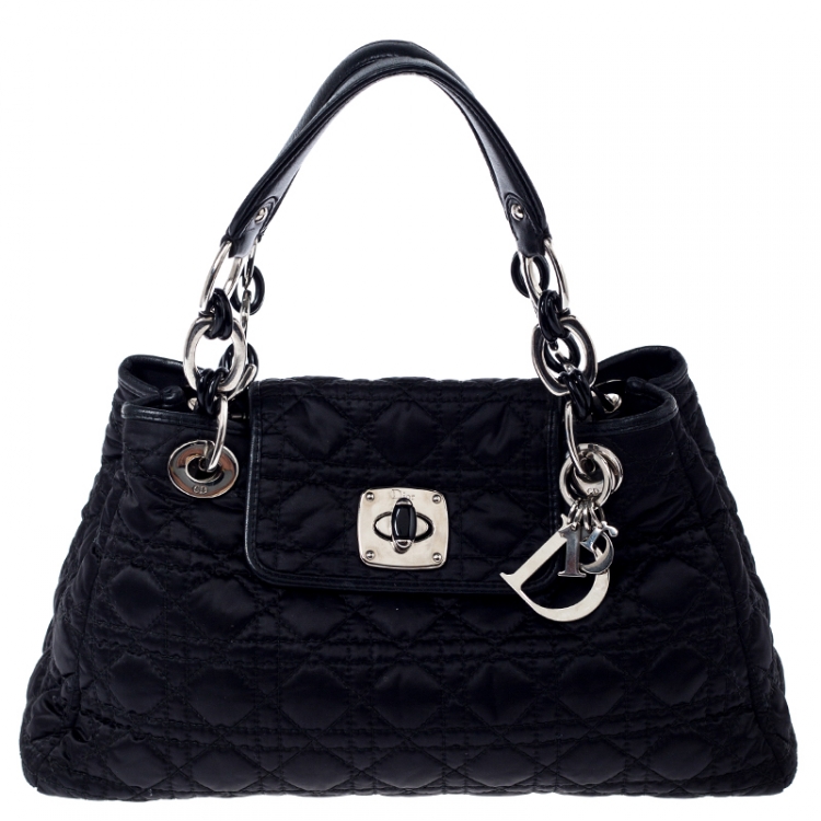 Dior Black Cannage Quilted Satin Charming Lock Satchel Dior | TLC UAE