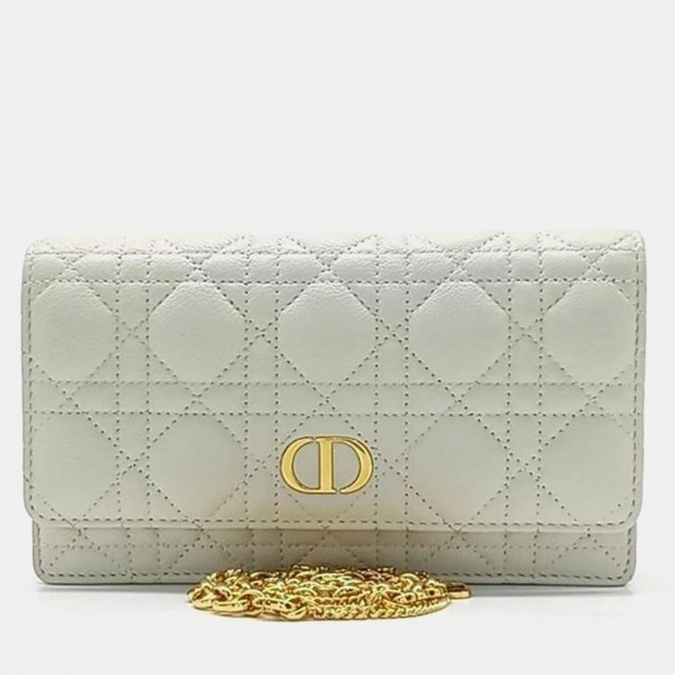 Dior Ivory Leather Caro Chain Crossbody Bag Dior | The Luxury Closet
