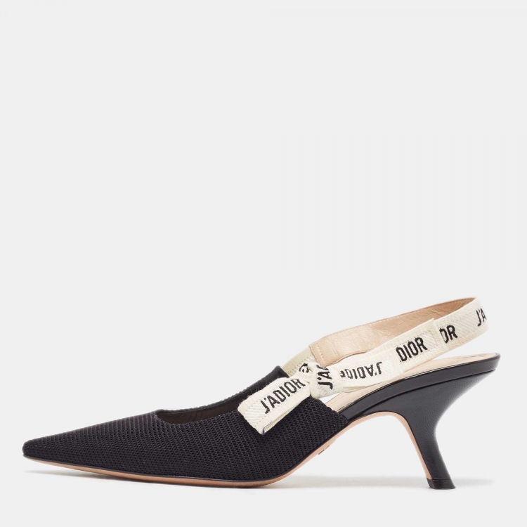 Dior Black Technical Fabric J'adior Slingback Pumps Size 39 Dior | TLC