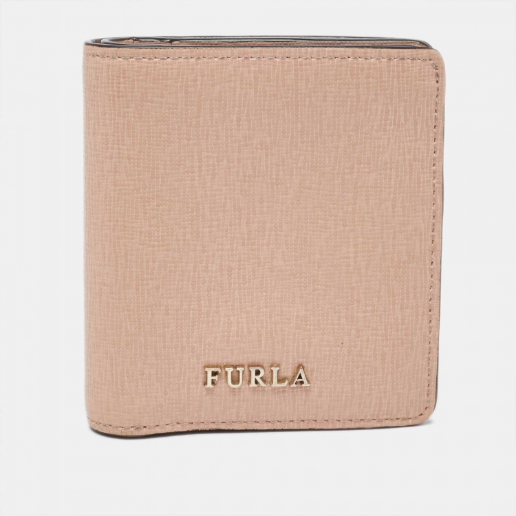 Furla Light Pink Leather Logo Bifold Wallet Furla | The Luxury Closet