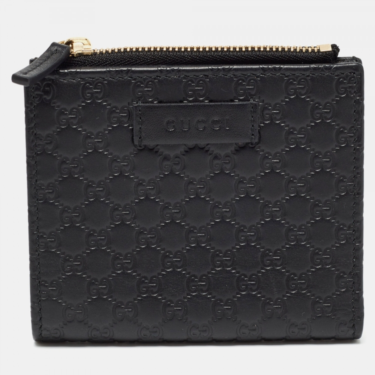 Gucci Black Microguccissima Leather Compact Wallet Gucci | TLC