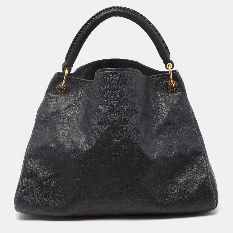Louis Vuitton Black Monogram Empreinte Leather Artsy MM Bag Louis ...
