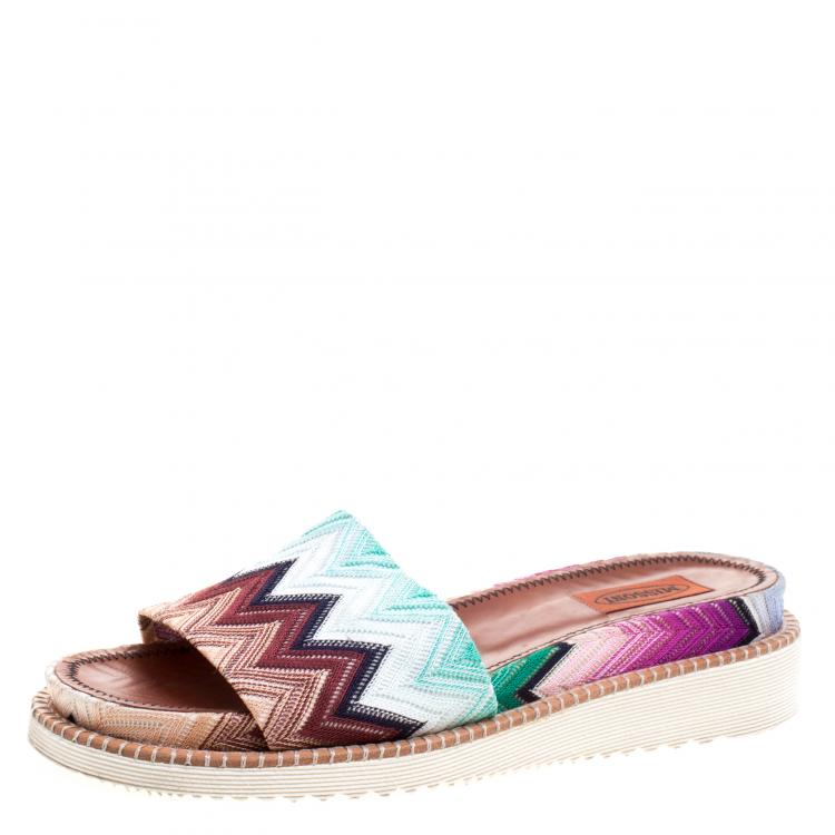 Missoni Multicolor Zig-Zag Print Fabric Slides Size 39 Missoni | The ... Missoni Multicolor Zig-Zag Print Fabric Slides Size 39 Missoni | The ...