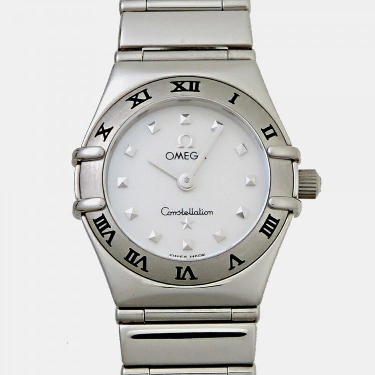 Omega Mother of Pearl Stainless Steel Constellation Quartz Women's ...