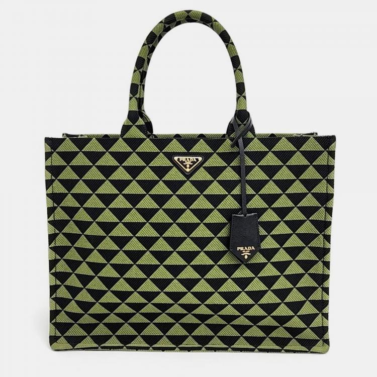 Prada Symbol Embroidery Fabric Tote Bag Prada | The Luxury Closet