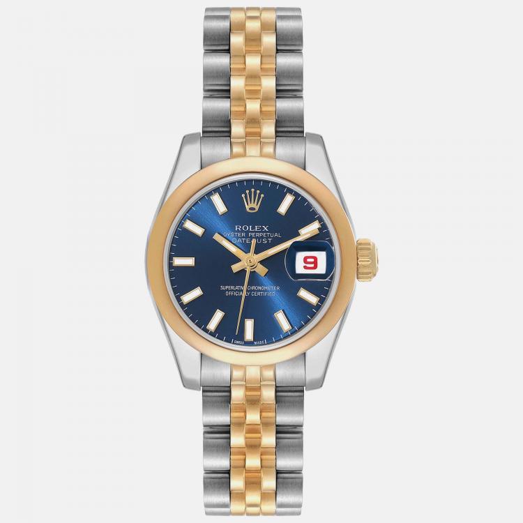 Rolex Datejust Steel Yellow Gold Blue Dial Ladies Watch 26 mm Rolex ...