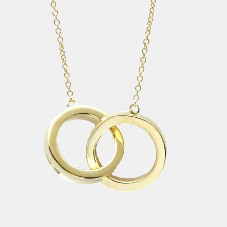 Tiffany & Co. 18K Yellow Gold Interlocking Circles Pendant Necklace ...