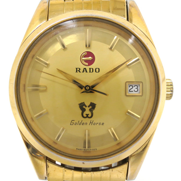 Buy Rado Golden Horse Gold Plated SS Mens Wristwatch 33129 at best ...