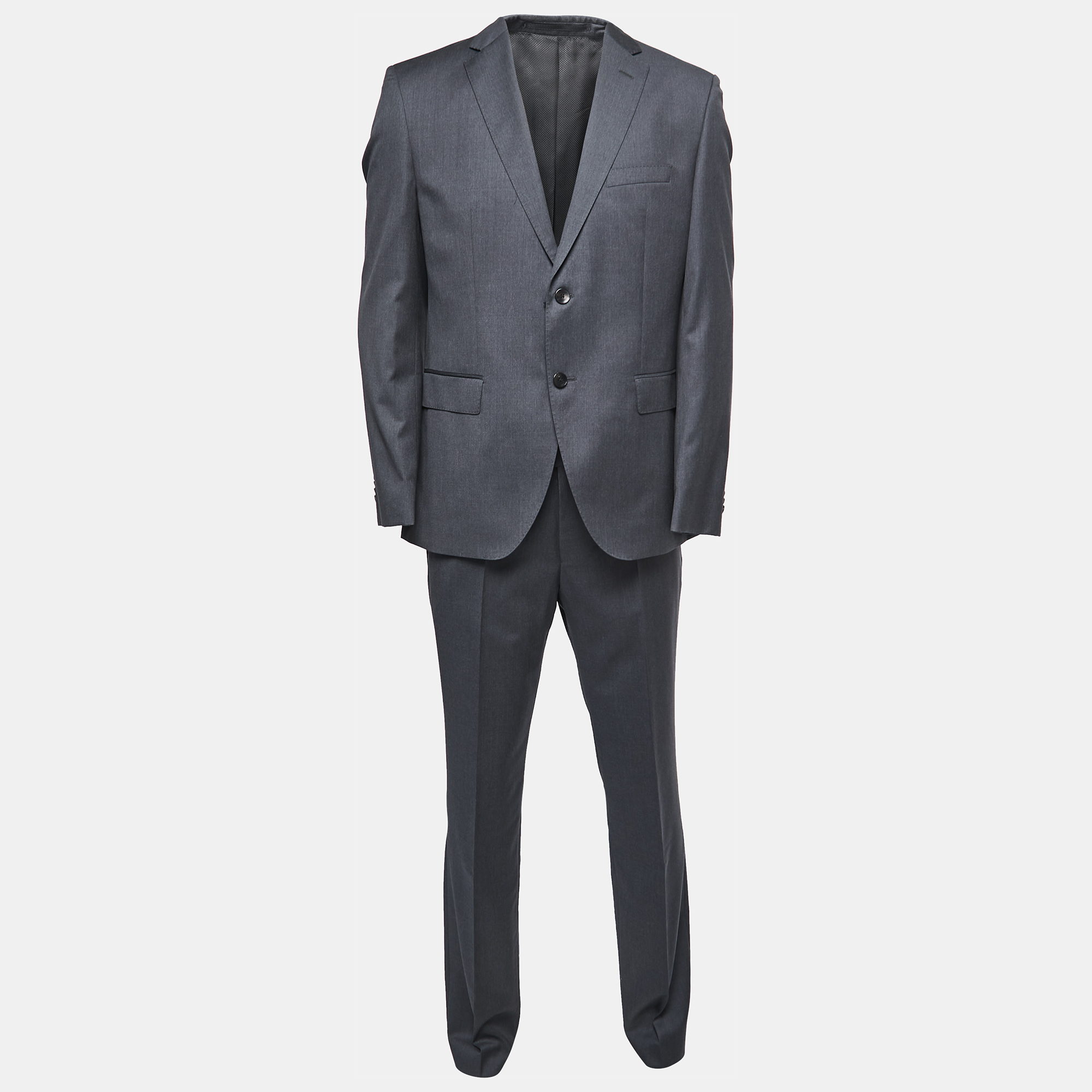 Boss By Hugo Boss Grey Virgin Wool Johnstons1/Lenon Suit L Boss By Hugo ...