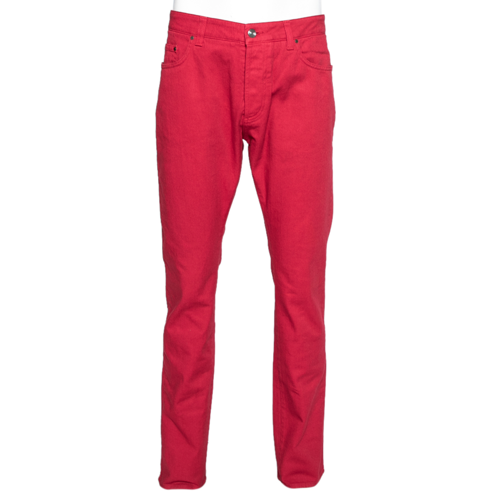 Etro Red Straight Fit Denim Jeans XXL Etro | TLC