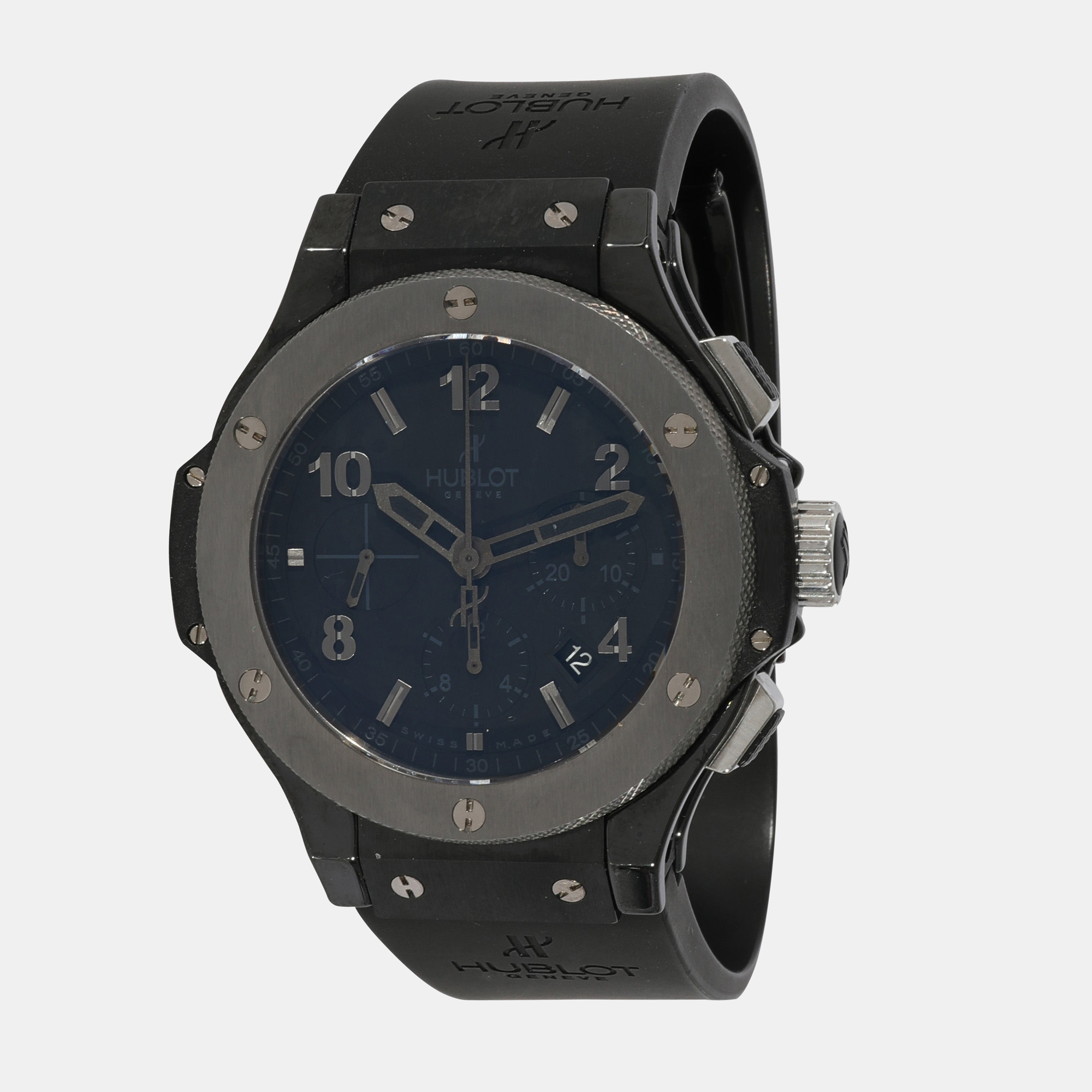 Pre-owned Hublot Black Ceramic And Titanium Big Bang 301.ct.130.rx Automatic Men's Wristwatch 44 ...