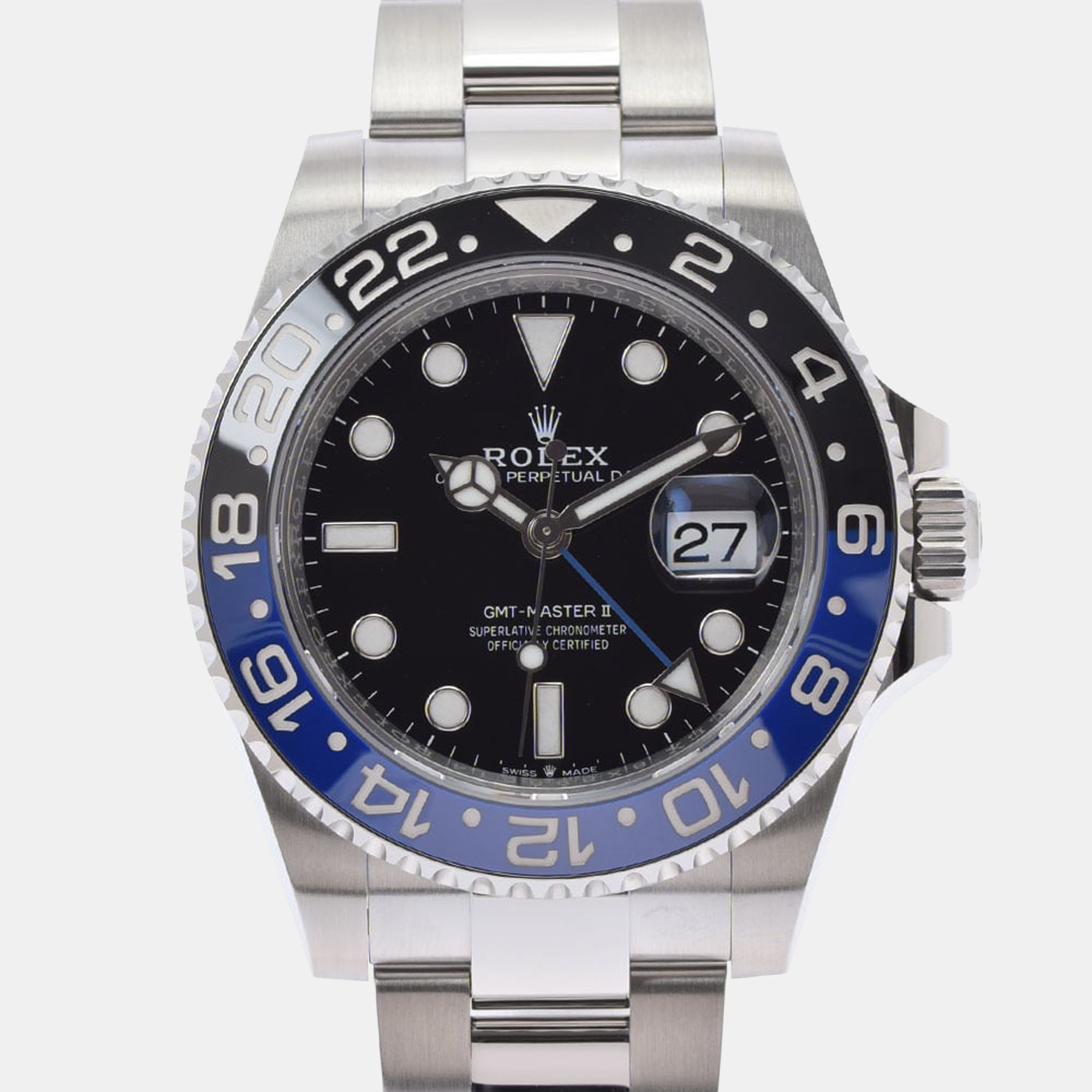 Pre-owned Rolex Black Stainless Steel Gmt-master Ii 126710 Automatic ...