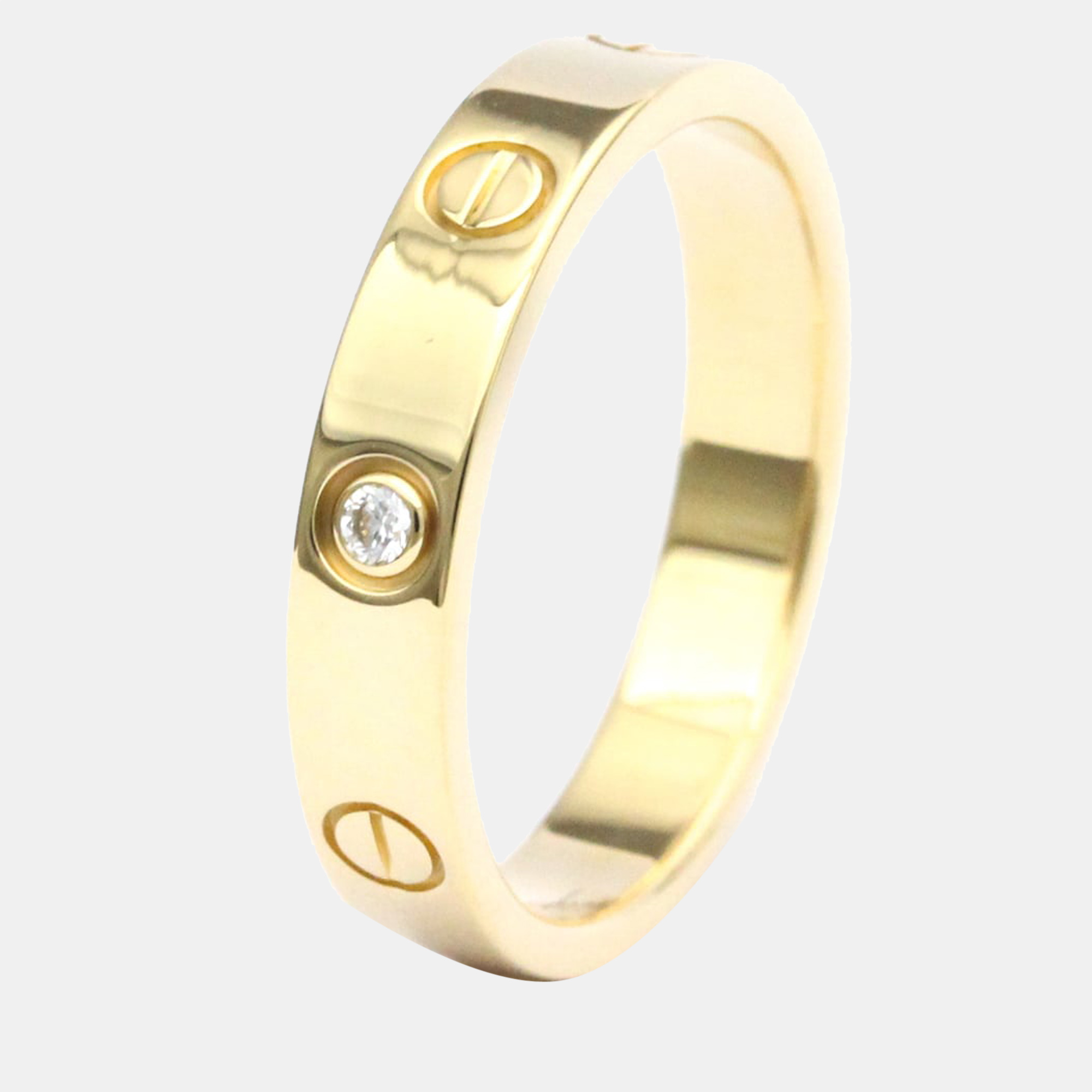 Pre-owned Cartier Love 18k Yellow Gold Diamond Ring Eu 56 | ModeSens