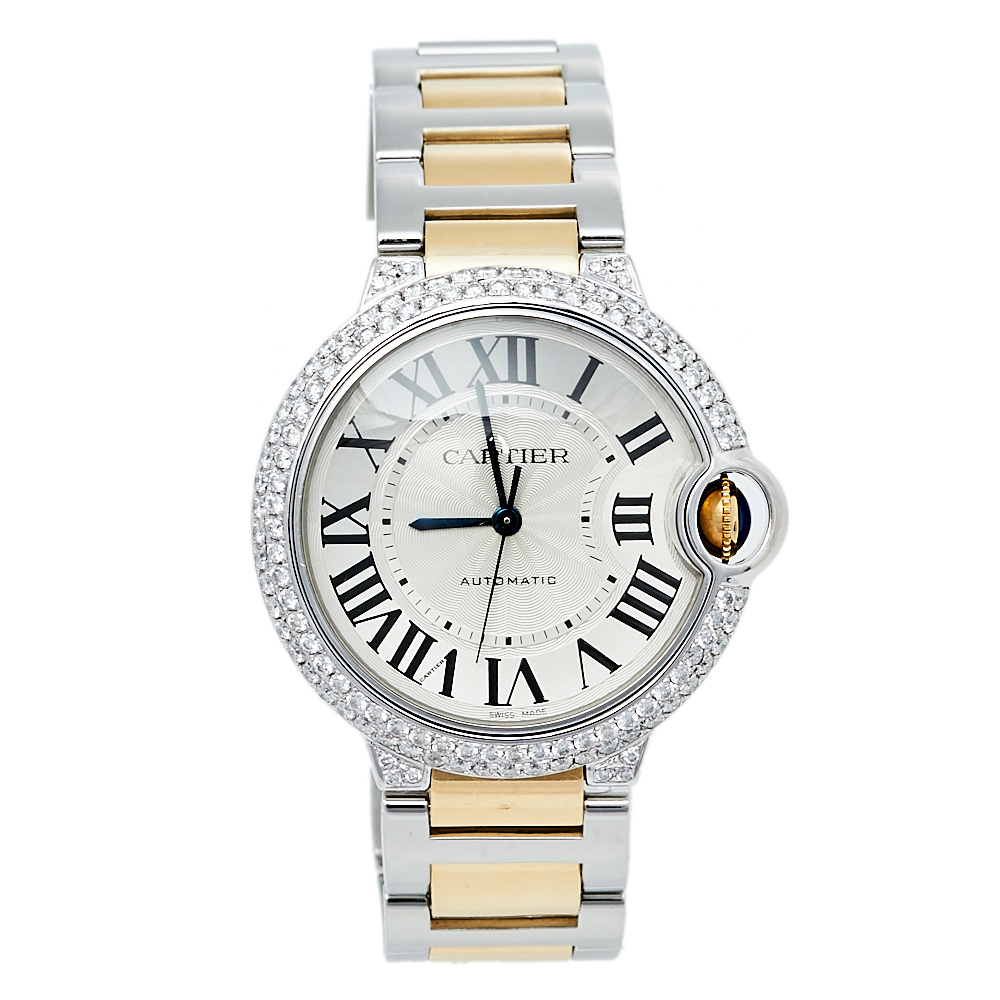 Pre-owned Cartier 3284 Women's Wristwatch 36 Mm In Silver | ModeSens