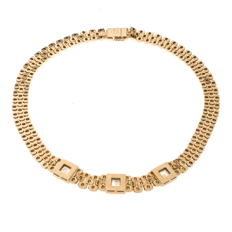 Chopard Vintage Happy Diamond 18k Yellow Gold Choker Necklace Chopard | TLC