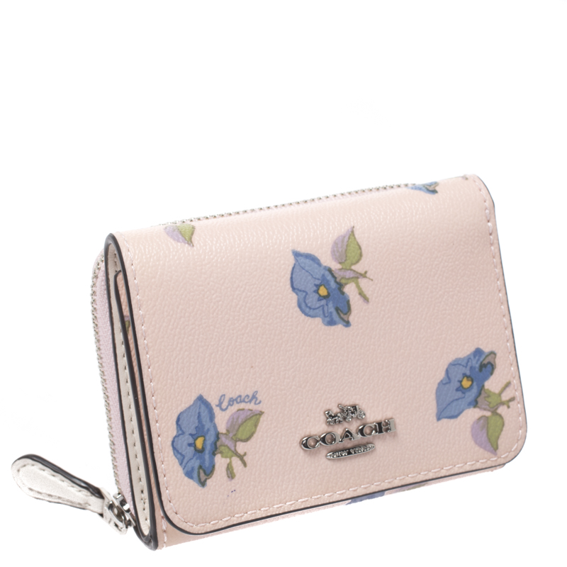 Coach Multicolor Bell Flower Print Coated Canvas Trifold Wallet Coach | TLC
