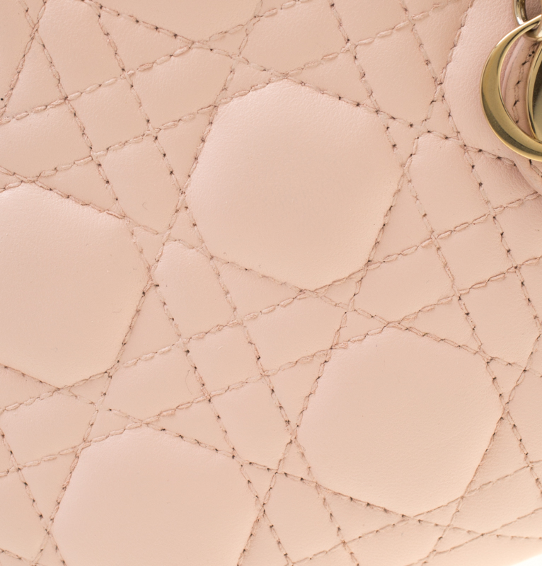 Dior Blush Pink Leather Mini Lady Dior Tote Dior | TLC