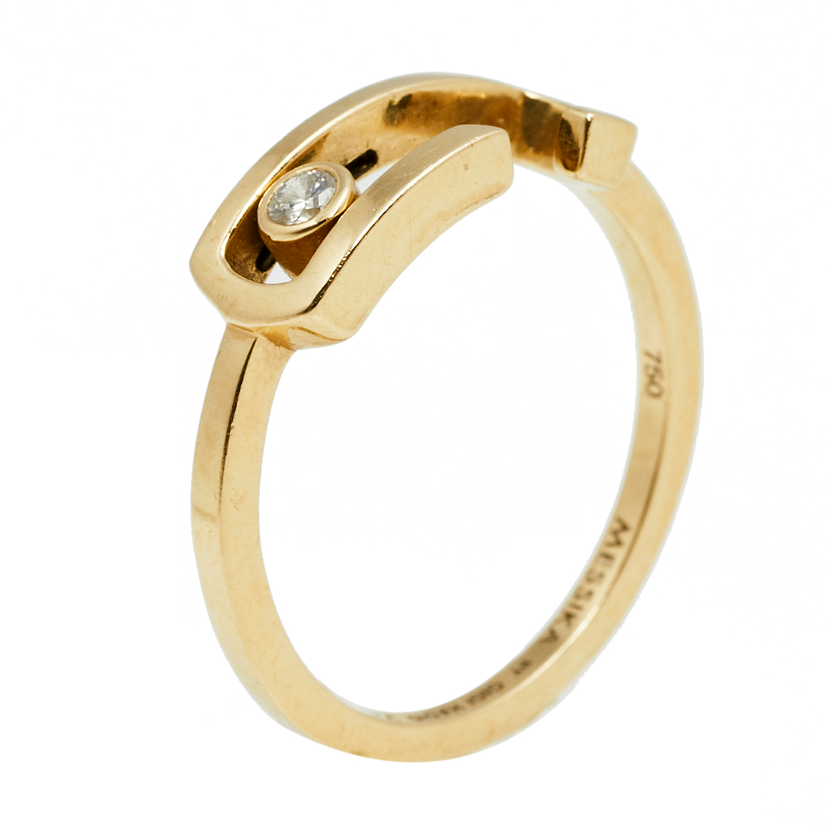 Pre-owned Messika By Gigi Hadid Move Addiction Diamond 18k Rose Gold ...